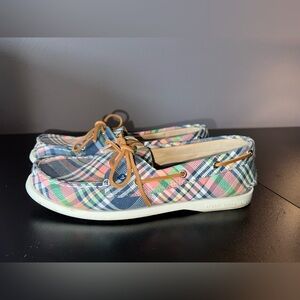 Sperry | Shoes | Sperry Topsider Womens Madras Plaid Boat Shoes | Poshmark